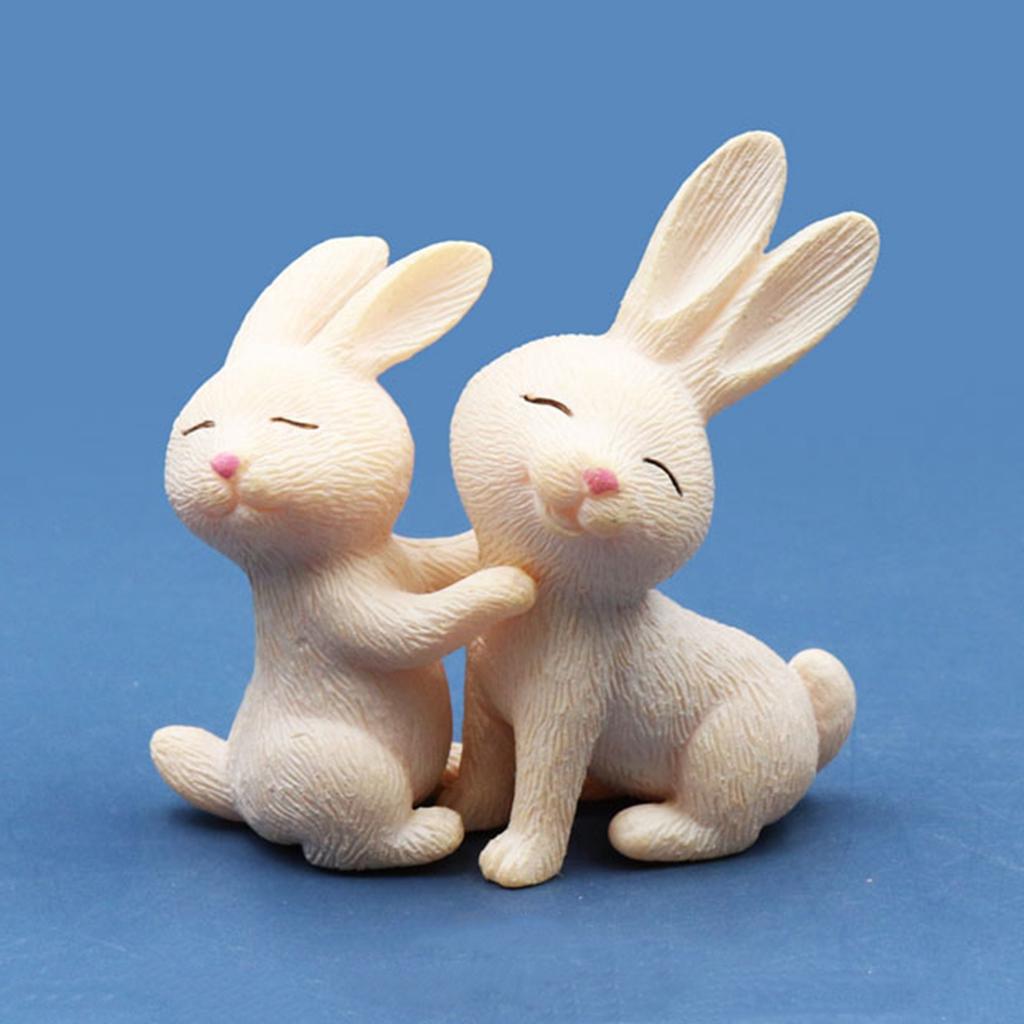Buy Cake Toppers Bonsai Bunny Craft Rabbit Ornament Easter Decoration ...