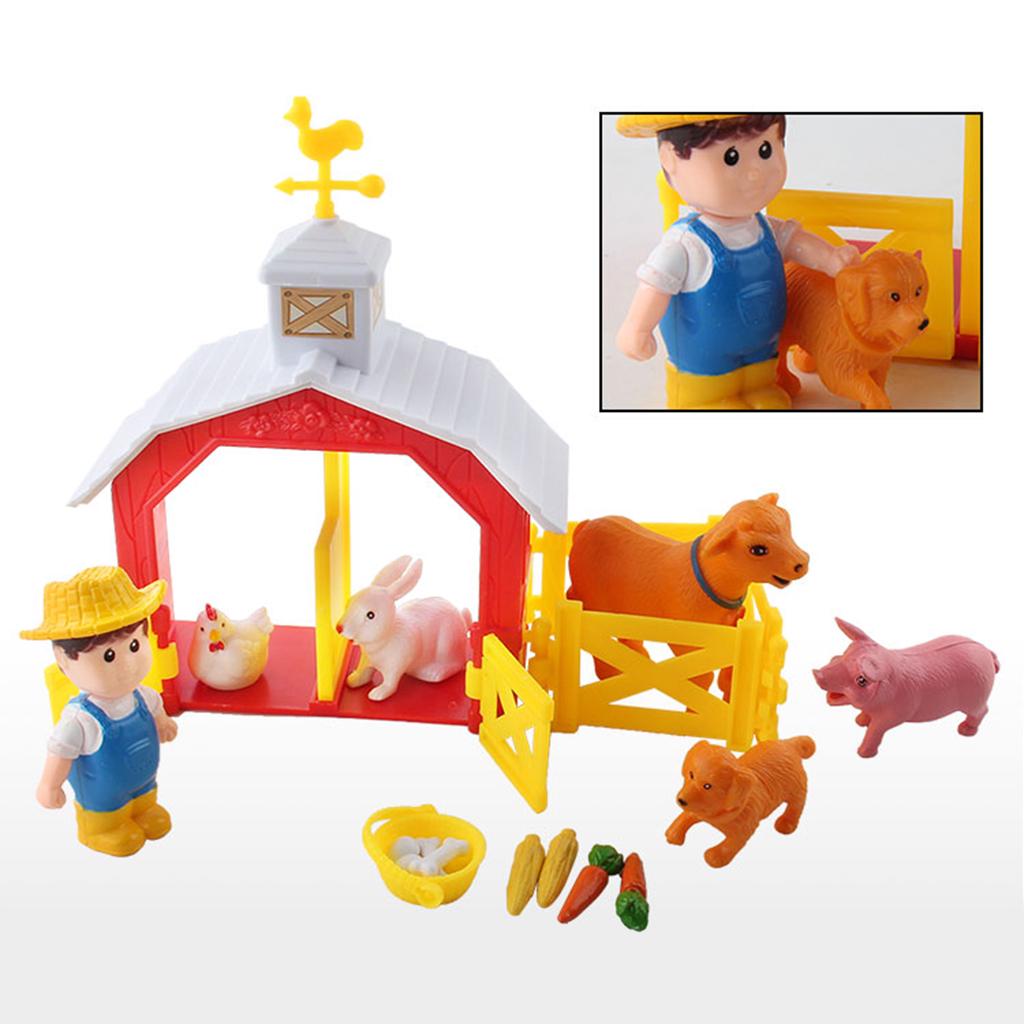 Buy Simulation Farm House Animal Mini Figure DIY Model Scene Toys for ...