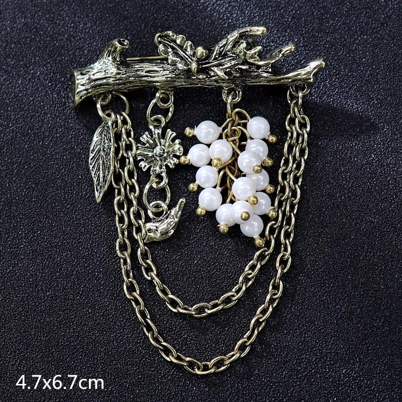 Cheap Fashionable brooch luxury pearl diamond-encrusted pin female ...