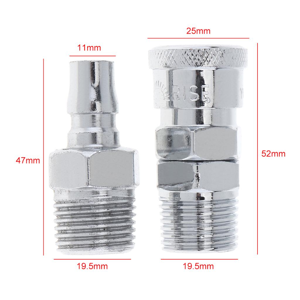 2pcs/set TL-S12 40SM+PM High Speed Steel Pneumatic Fitting Quick High ...