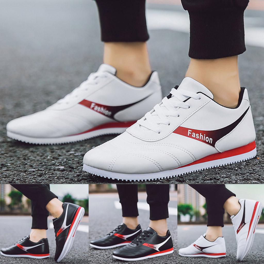 Buy Men's Simple Breathable Low-Top Sneakers Lightweight Anti-Slip ...