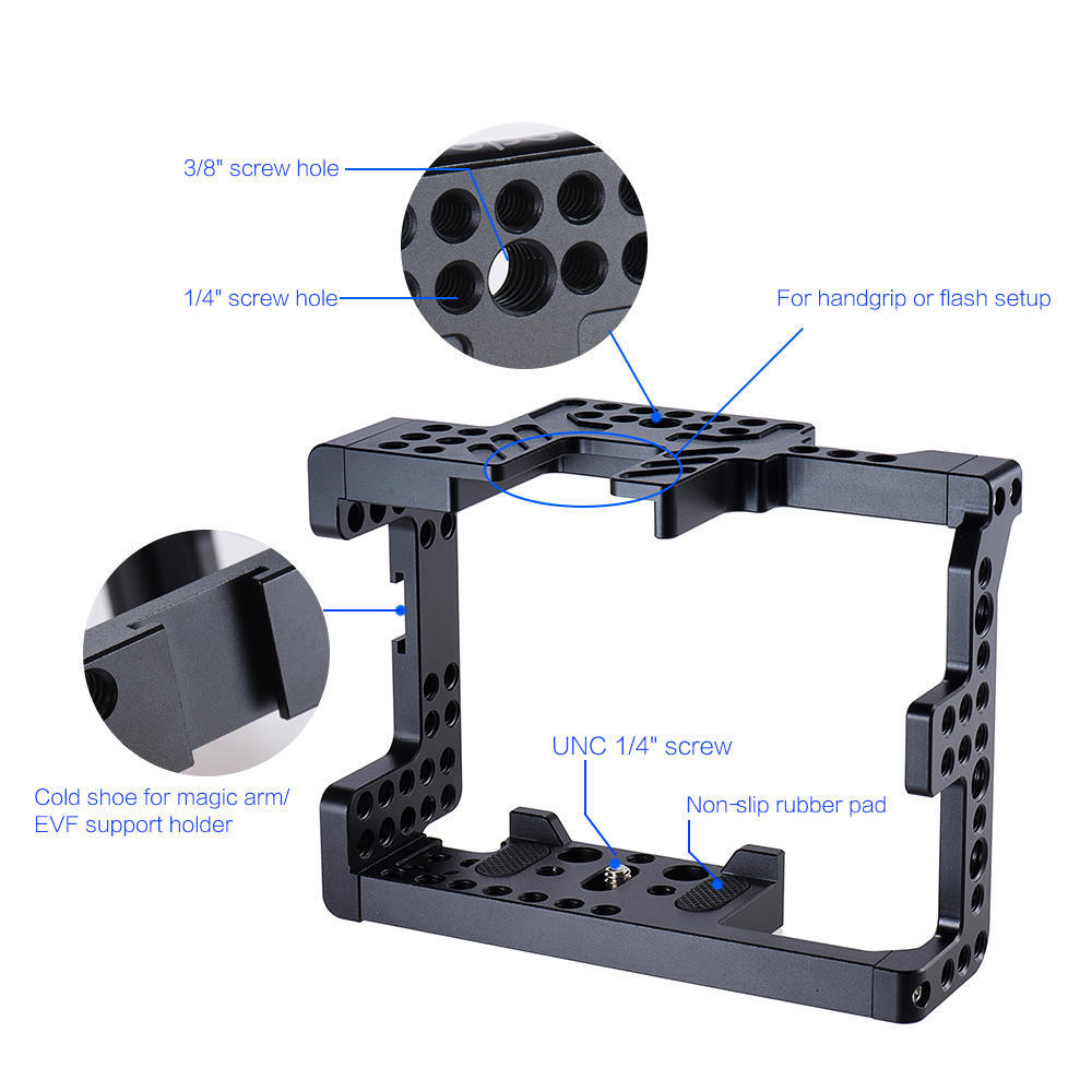 Buy Aluminum Alloy Camera Cage for Sony A7II A7RII A7SII ILDC Cameras ...