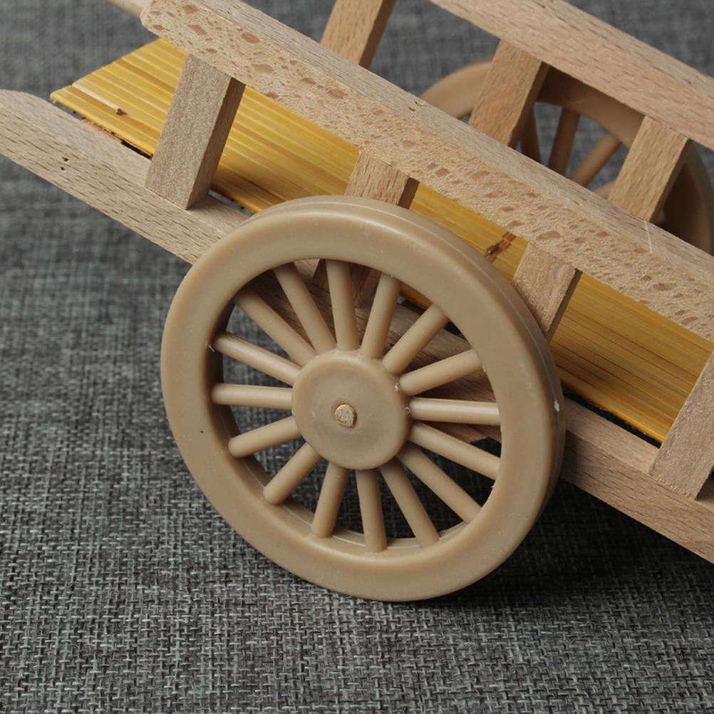 Buy 1PC 3D Wooden Mini Trolley Miniature Farm Tools Models DIY Role ...