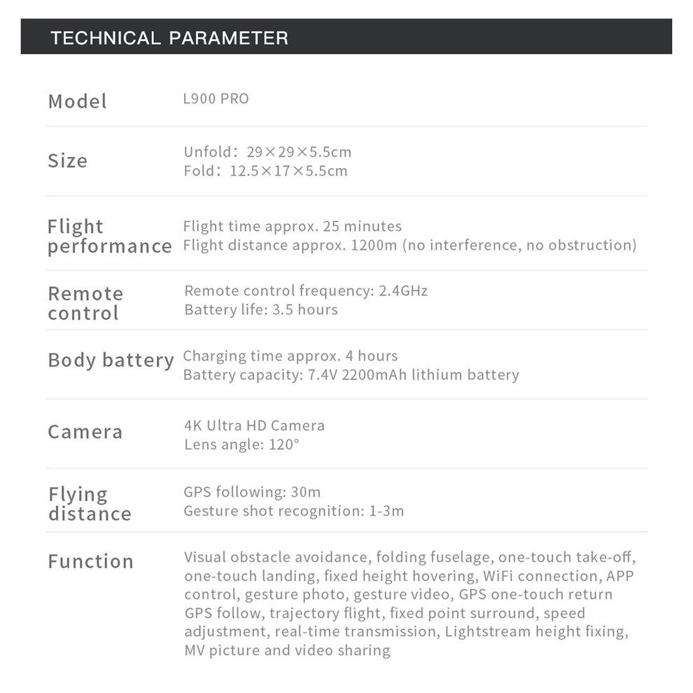 Buy L900 Pro Aircraft SE GPS 4K-5G Ultra-clear-visual Obstacle ...