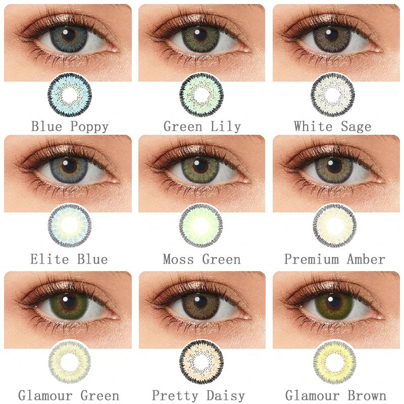Buy Glamour Soft Color Contact Lens Coloured Contact Lenses for Eyes ...