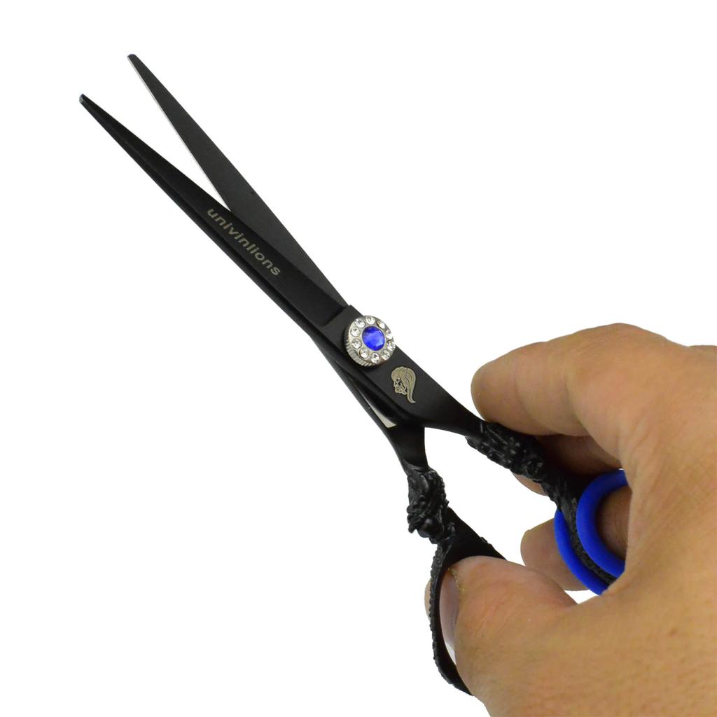 Buy Univinlions 6" Black Hair Scissors Kit Professional Hairdressing ...