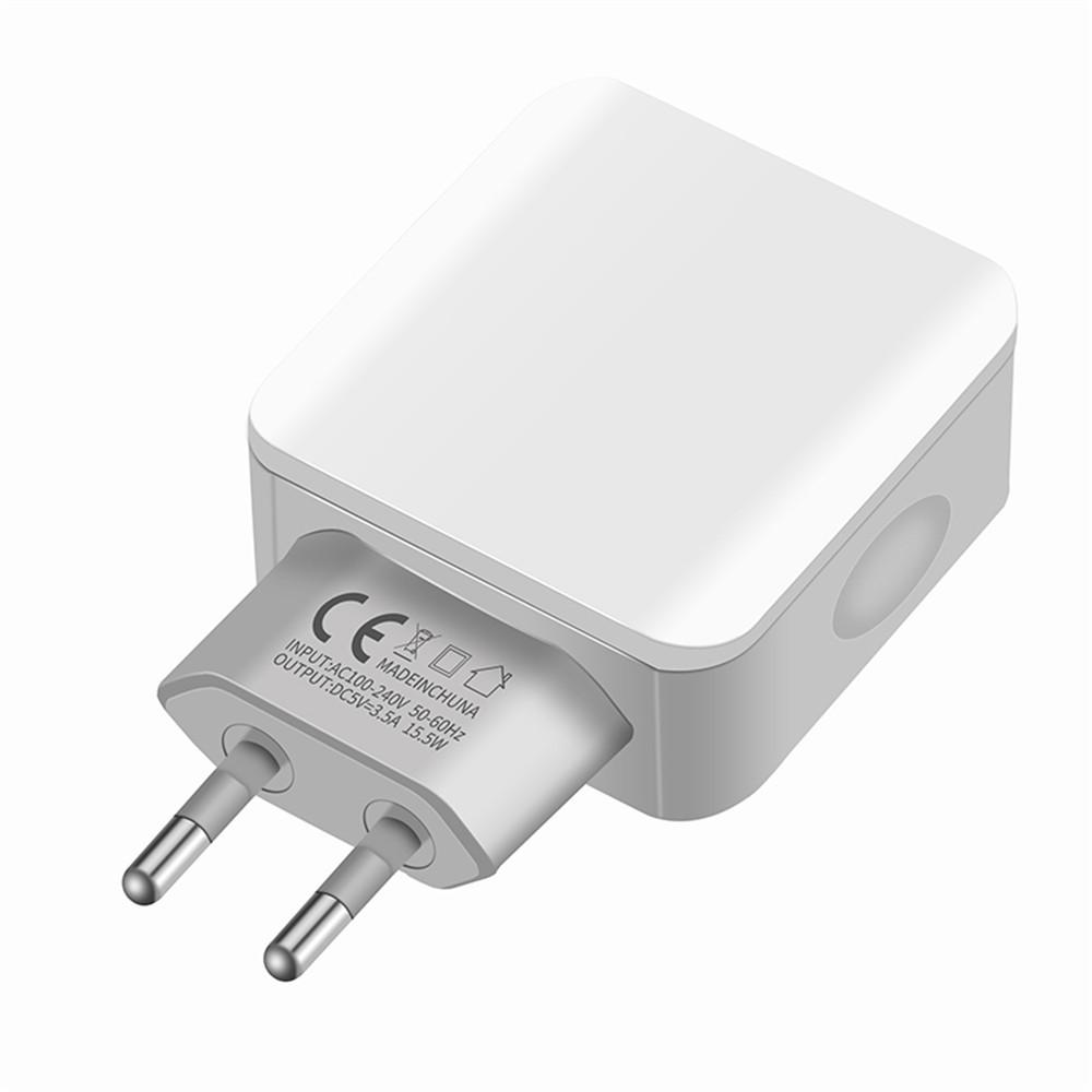 Buy USB Charger 3 Ports LED Display EU Plug Portable Fast USB Charging ...