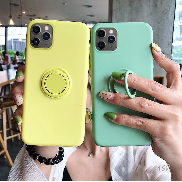 Buy Candy Liquid Soft TPU Back With Ring Phone Case For iPhone X XR XS ...