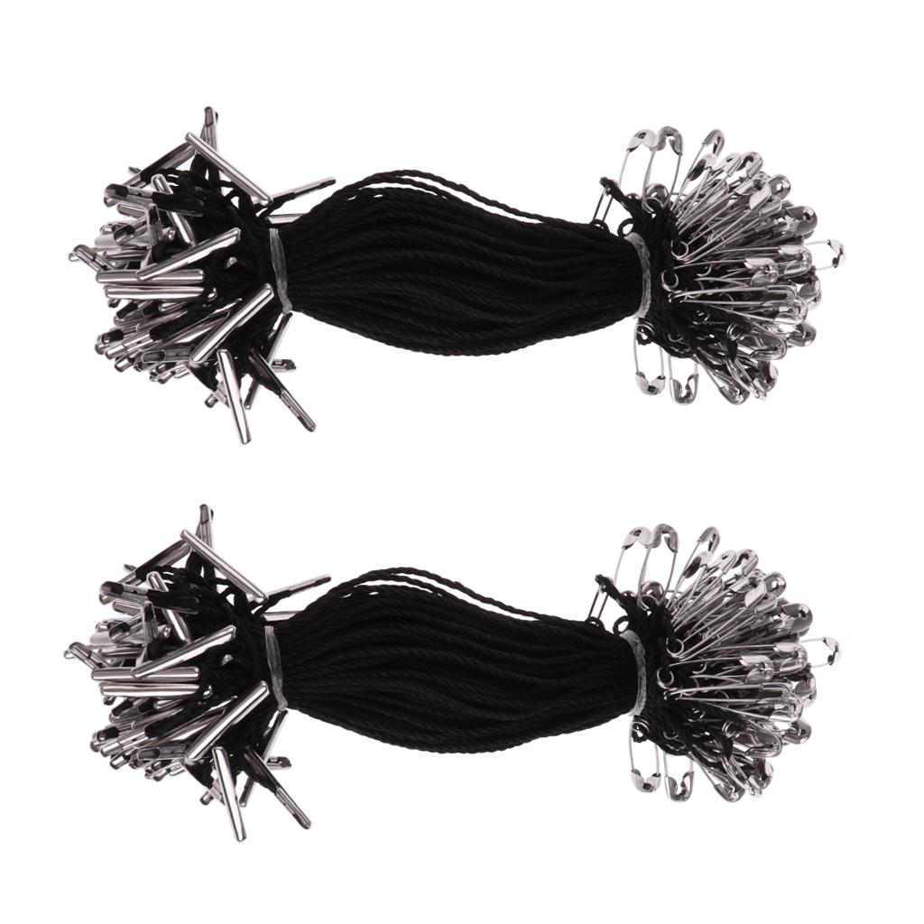 Buy 200 Pcs Eco-friendly Cotton Tag Pin Fasteners for Shops 10cm Silver ...