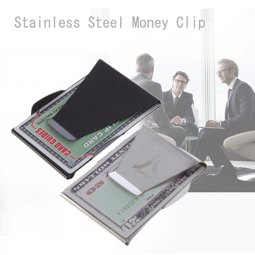 LLKStainless Steel Money Cash Clip Clamp Credit Card Holder Pocket ...