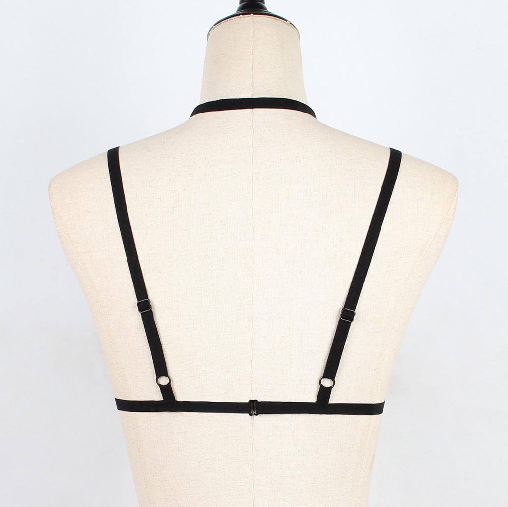 Buy Elastic Strappy Hollow Out Bras Bustier Alluring Women Cage Bra at ...