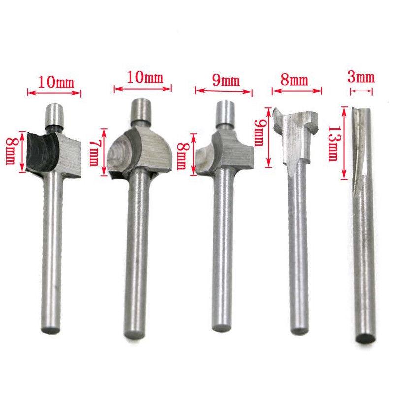10pcs Shank HSS Titanium Router Bits 1/8 Inch for Dremel Foredom Rotary ...