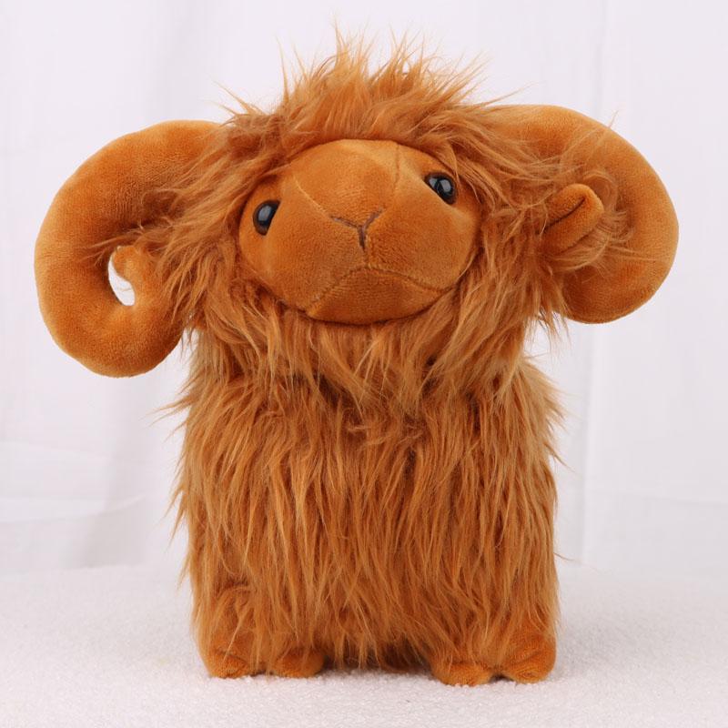 Kaufe 26cm Simulation Woolly Ram Sheep Plush Toy Animal Plush Doll Soft ...