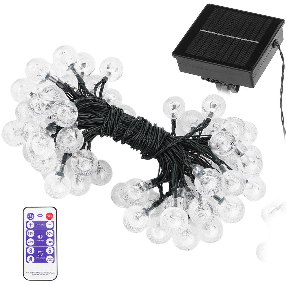 Buy 10M 60LED Chip Solar LED Remote Control String Light Warm White ...