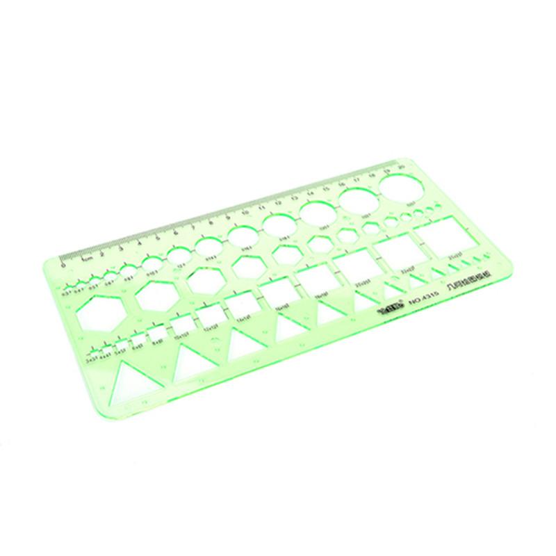 Buy Plastic Circle Square Hexagon Geometric Template Ruler Mould ...