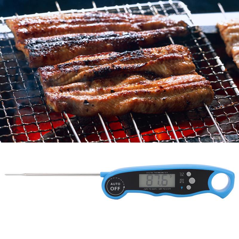 Buy LCD Digital Food Thermometer with Foldable Probe Kitchen Cooking ...