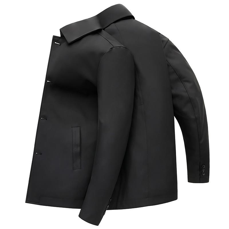 Mid Length Men's Jacket Lapel British Casual Business Gentleman's ...