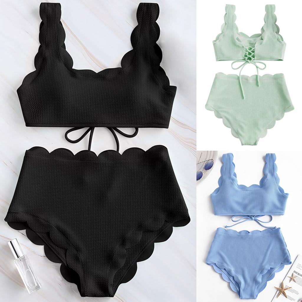 Buy Women Two Piece Push Up Tankini Sets Plus Size Beachwear Swimsuit ...