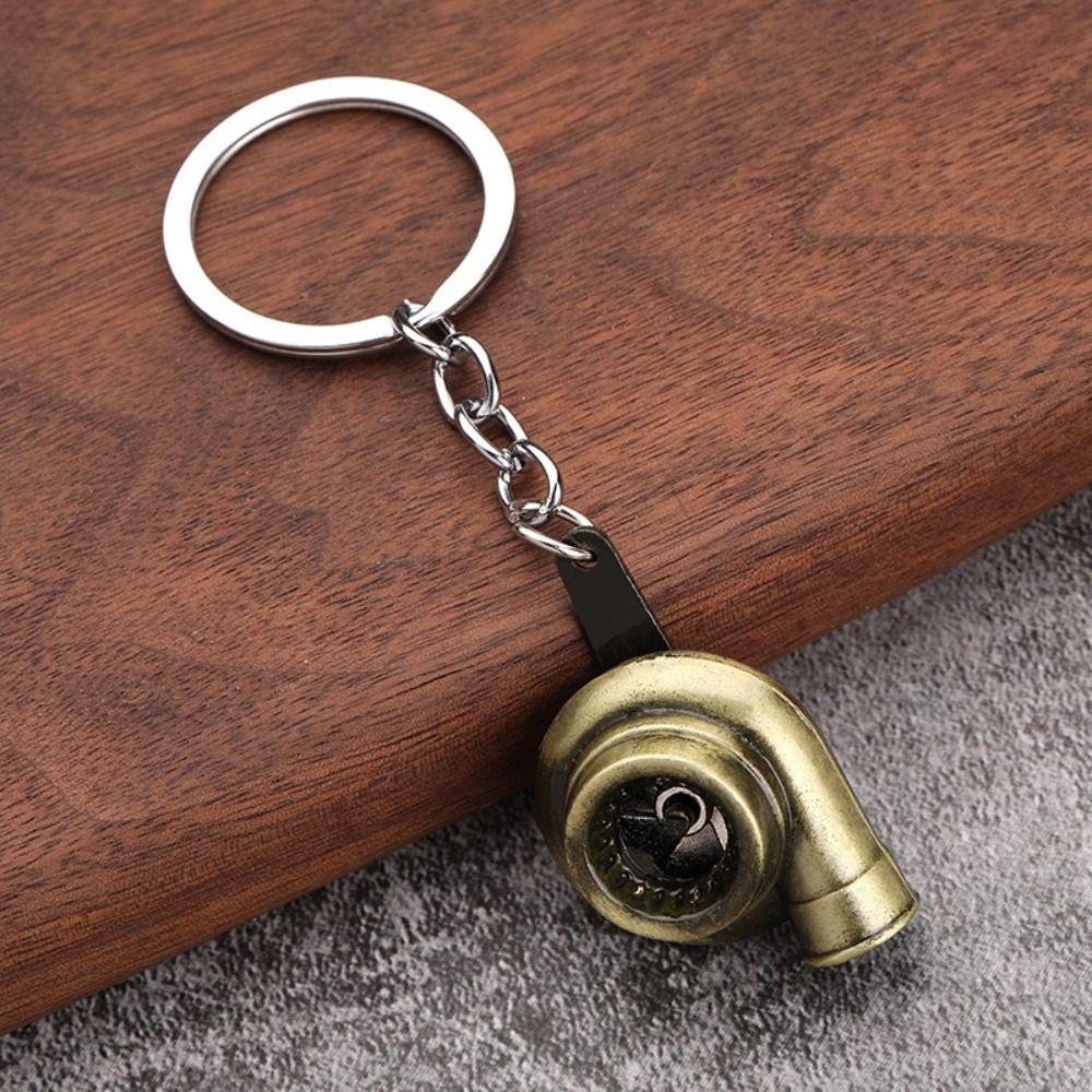 Personality Car Part Metal Pendant Metal Keychain Turbine Key Chain Car ...