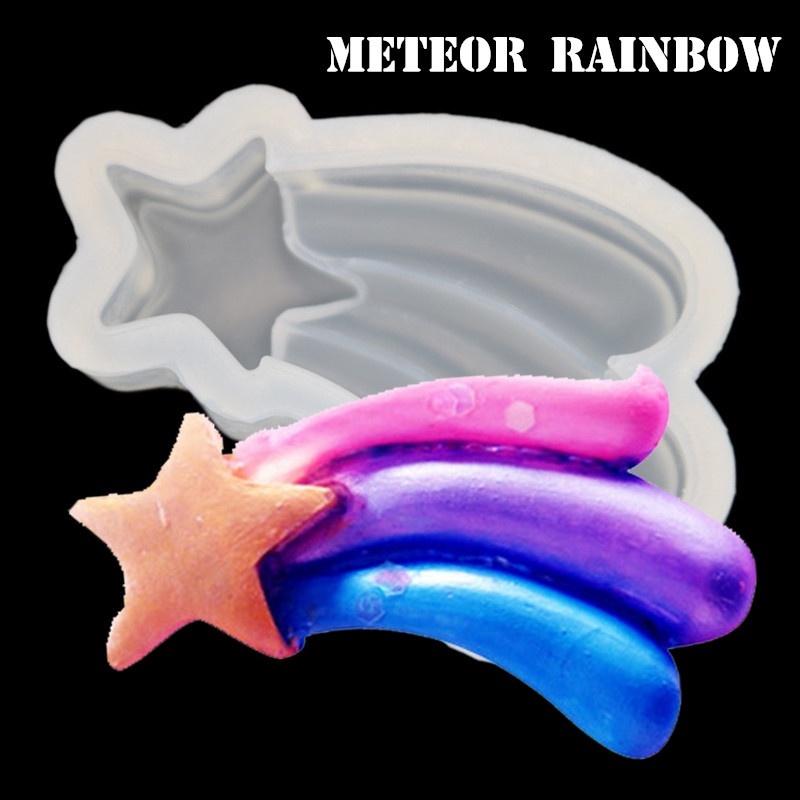 Buy 1PC Meteor Rainbow Silicone 3D Chocolate Cake Candy Baking Mold at ...