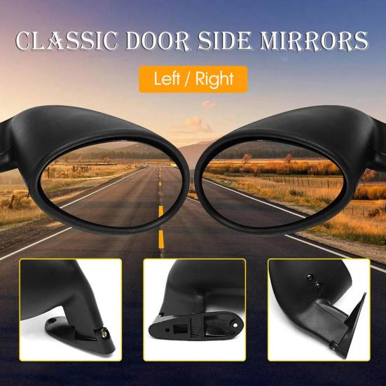 Buy 2Pcs Rear Universal Adjustable View Mirrors Car Exterior Parts ...