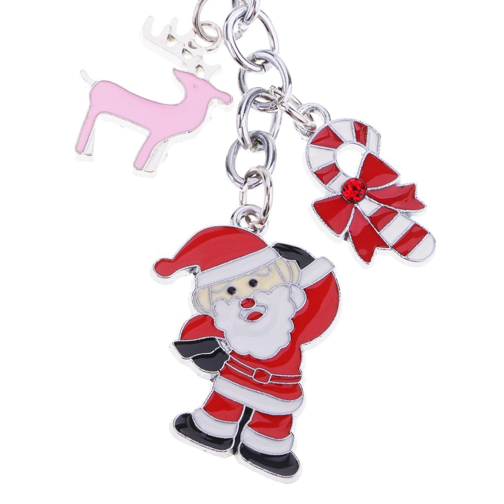 Buy Santa Claus Key Chains Pendant Christmas Rings for Gifts 1 at ...