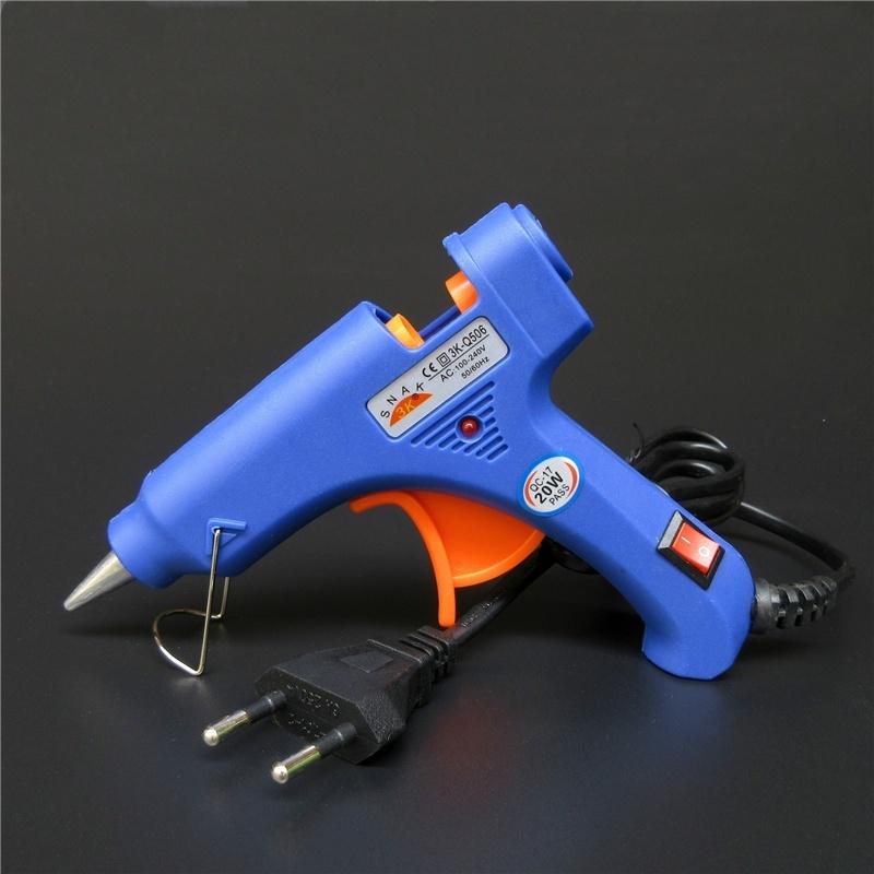 20W Plug Eco-Friendly 20-Watt Household Hot Melt Glue Gun Blue No Glue ...