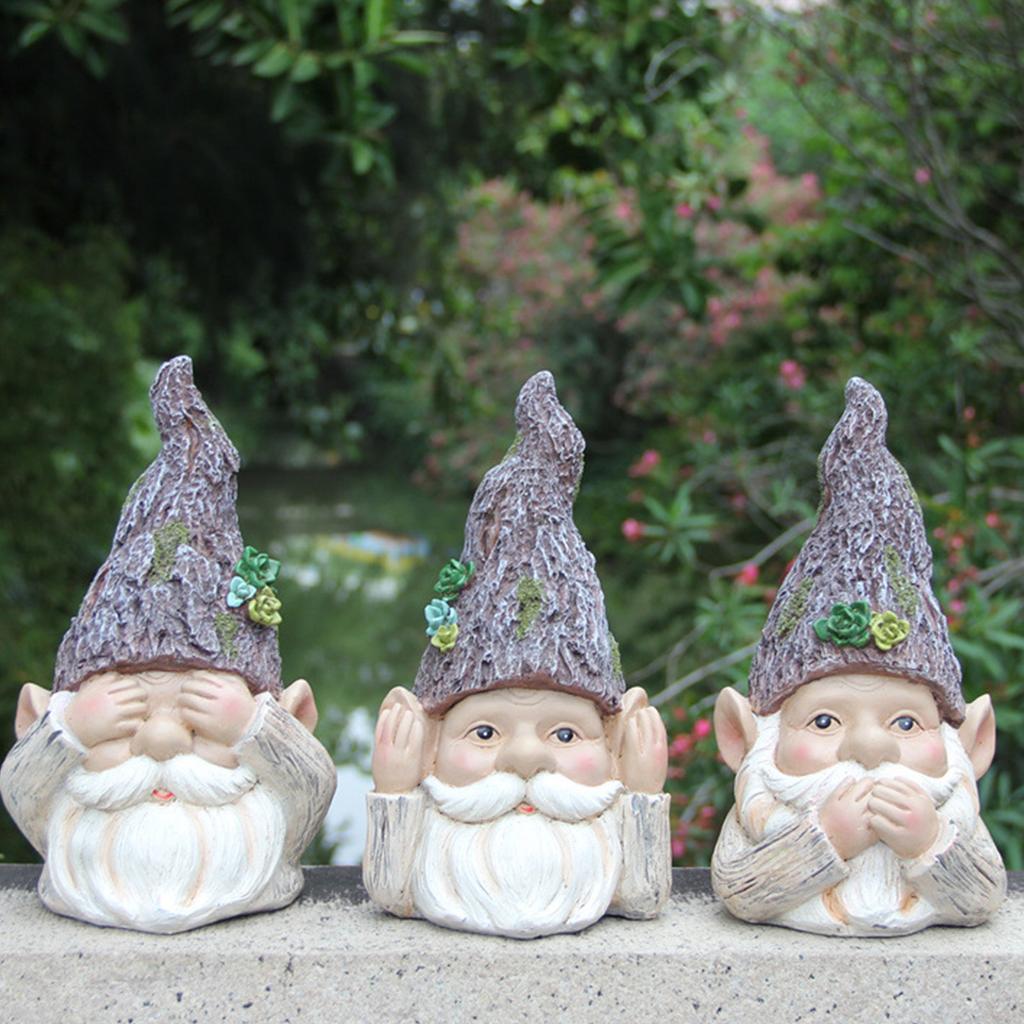 Buy Miniature Resin Elf Figurine Mini No Look No Listening No Saying ...