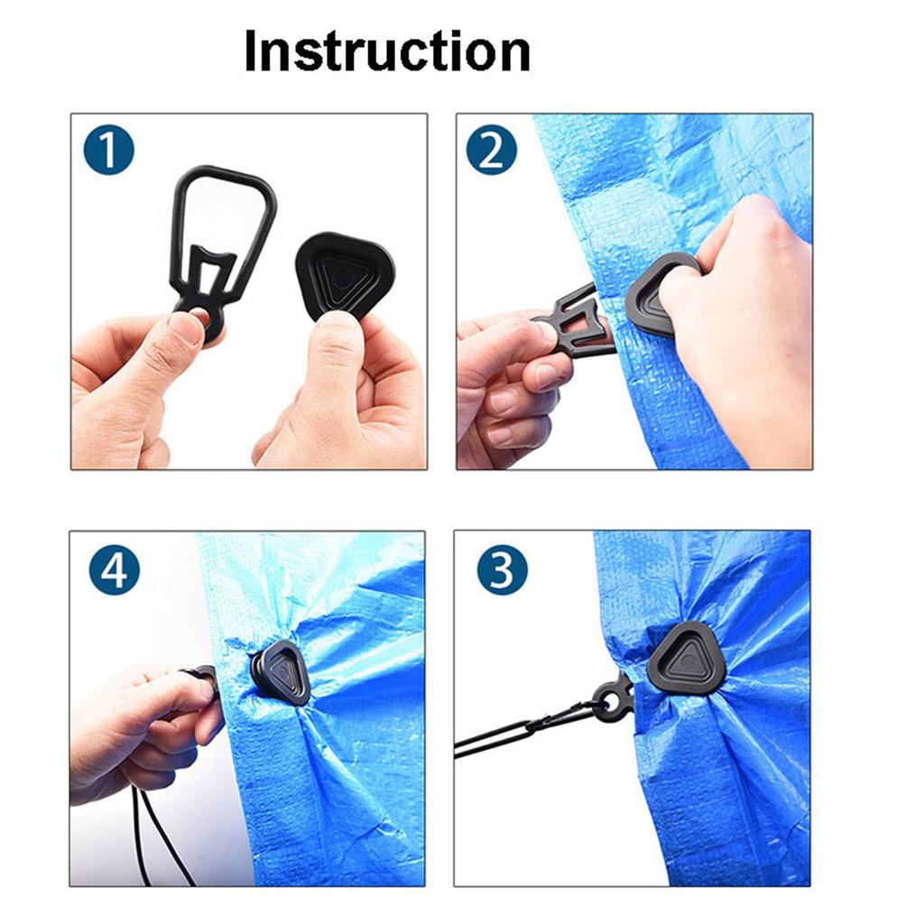 Buy Outdoor Camping Tent Clip ABS Material Heavy Duty Wind Clamp Hook 2 ...