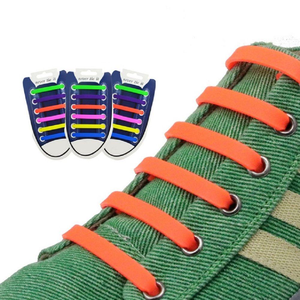 Buy 12Pcs/Set Women Athletic Elastic Shoe Lace Running No Tie Shoelaces ...