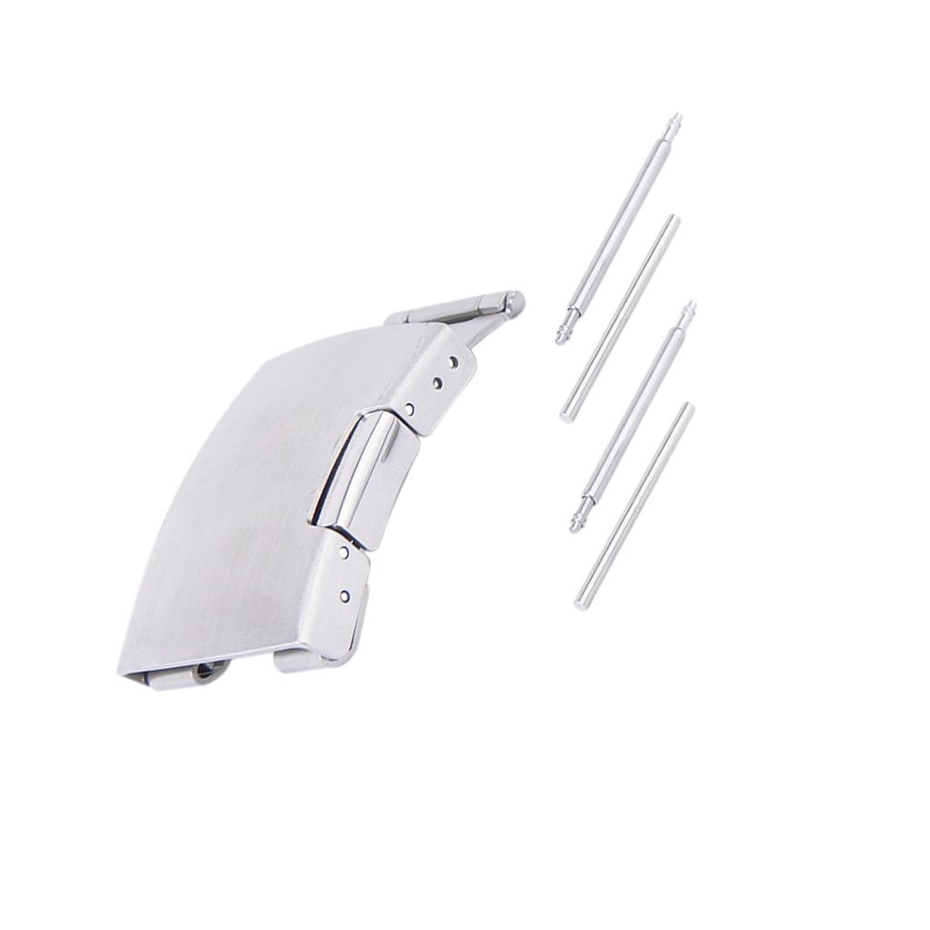 Buy Stainless Steel Fold Over Deployment Clasp Buckle Fit 22mm Watch ...