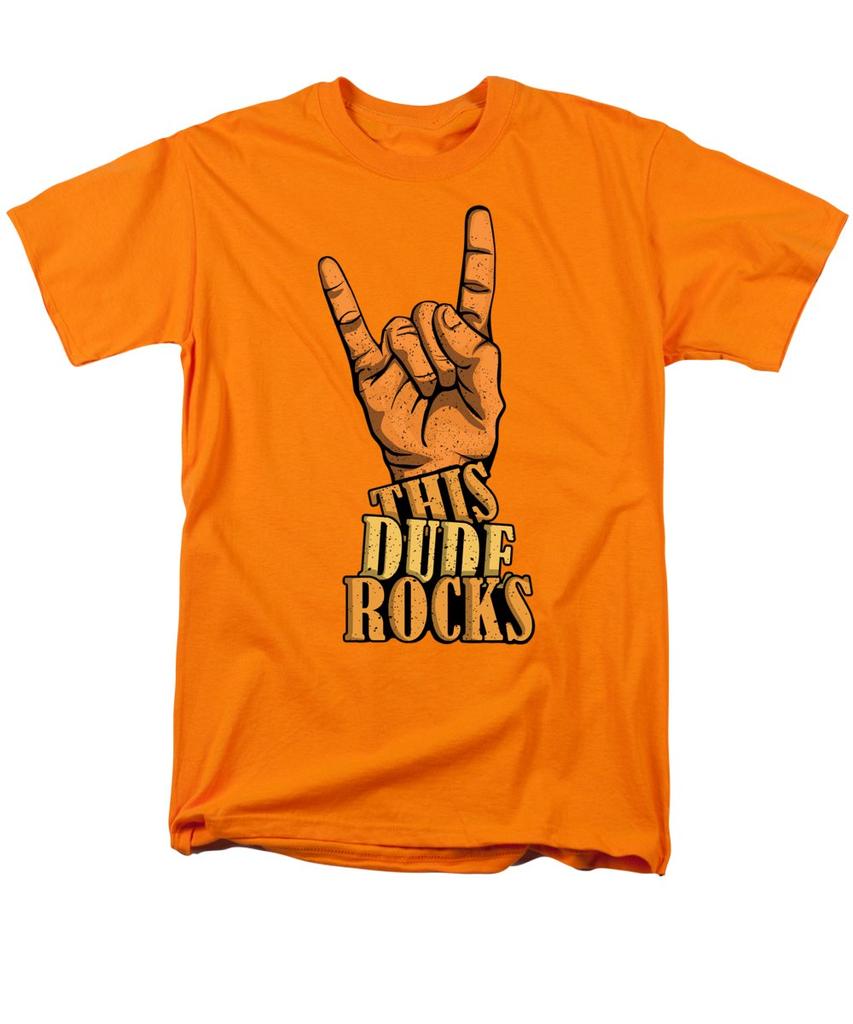 Buy Men Premium Cotton this dude rocks Print Tees Funny Harajuku Style ...