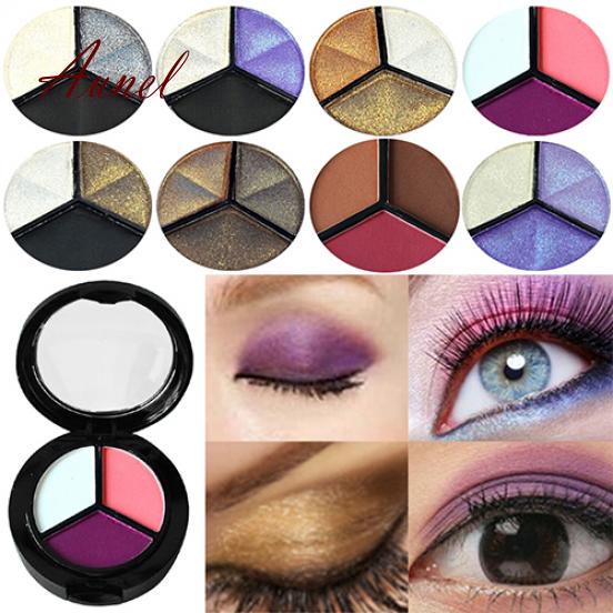 Buy Vogue 3 Colors Eyeshadow Natural Smoky Cosmetic Eye Shadow Palette ...