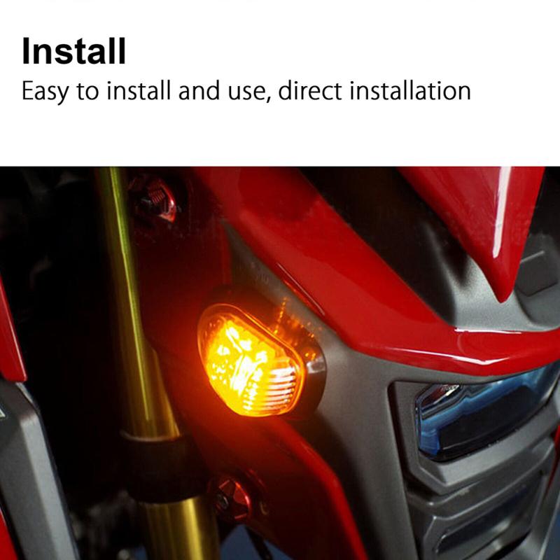 Buy 2 Pcs Amber Motorcycle 9 Led Flush Mount Turn Signals Indicators Blinker Light Waterproof ...