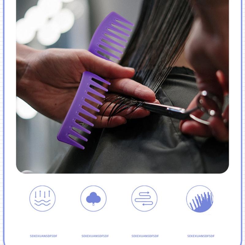 3pcs Wide Teeth Comb Detangling Hair Brush Anti-Static Hairdressing ...