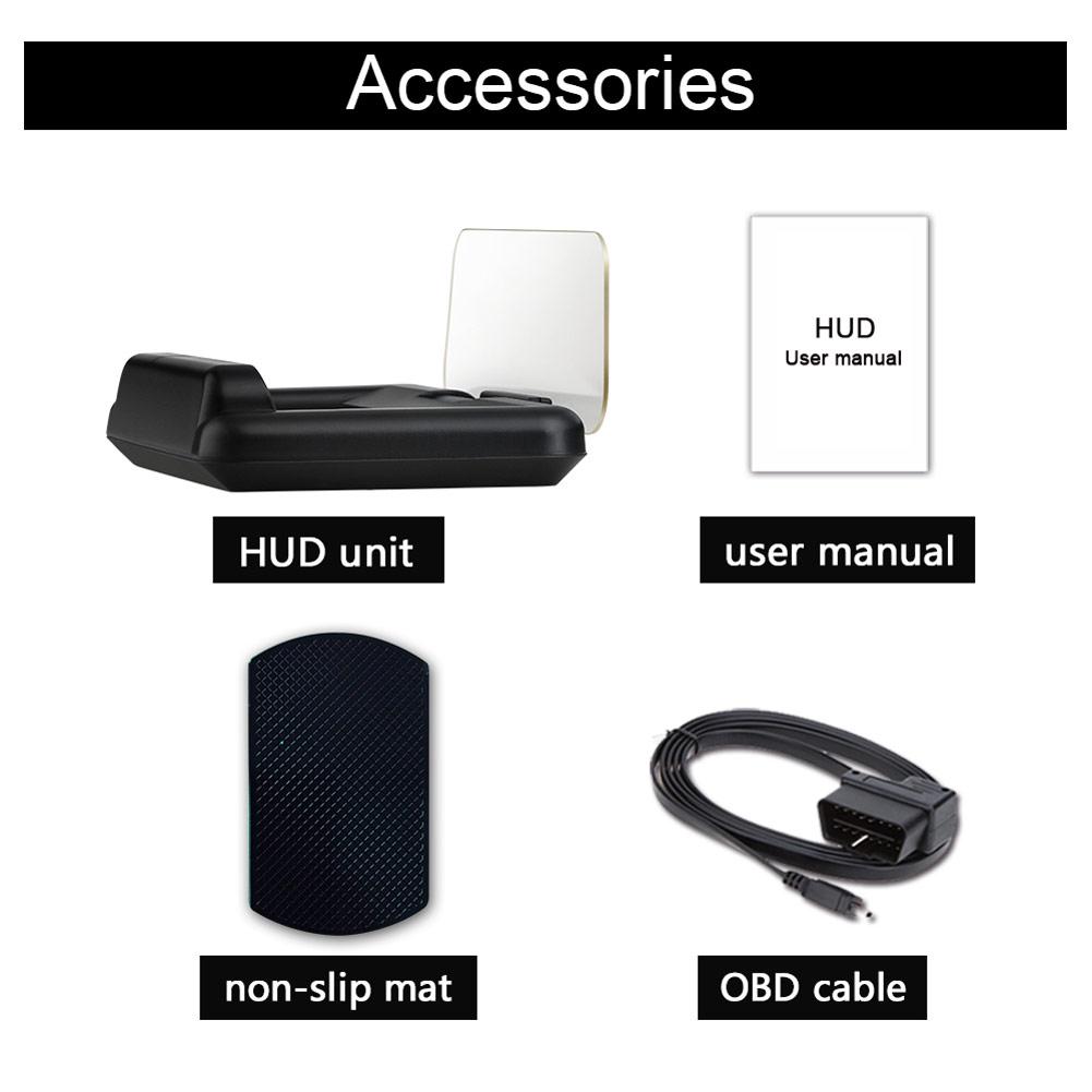 Buy C500 OBD2 HUD Head-Up Display with Mirror Digital Car Speed ...