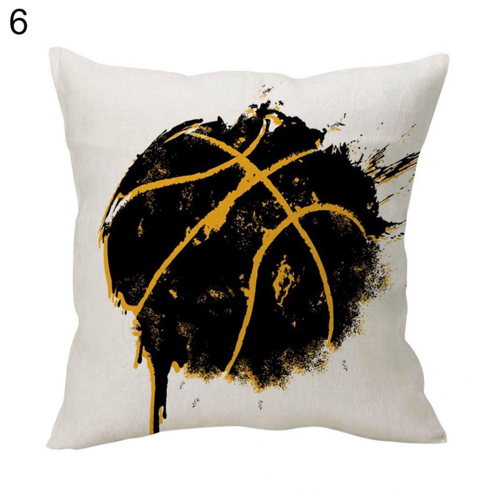 Basketball Theme Square Pillow Case Cushion Cover Sofa Bed Car Cafe ...