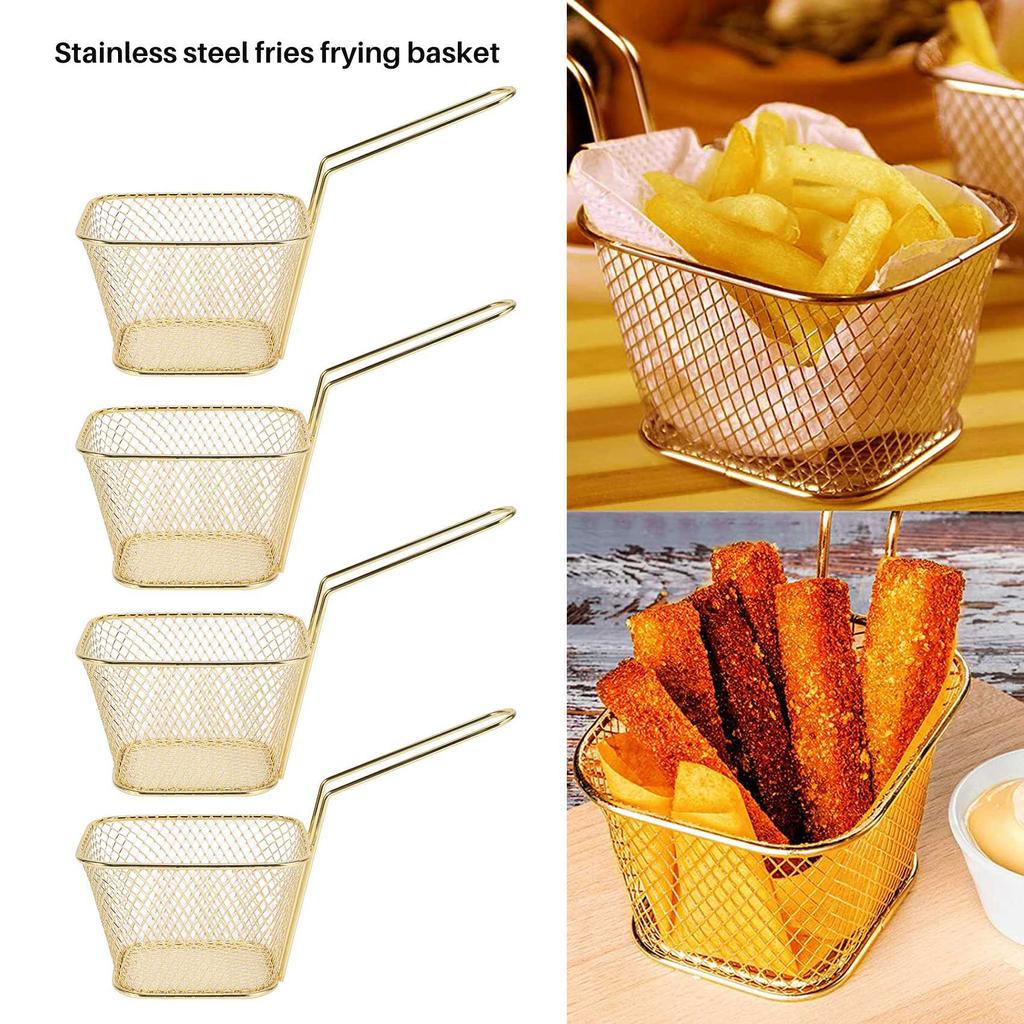 Buy 8 PCS Mini Food Strainer Basket,for Chips/Onion Rings,Square ...