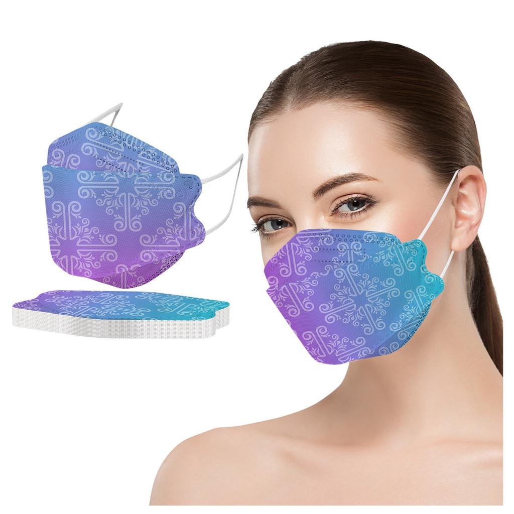 Buy Christmas Face Mask Fish Type 3d 4-ply Printed Disposable Masks ...