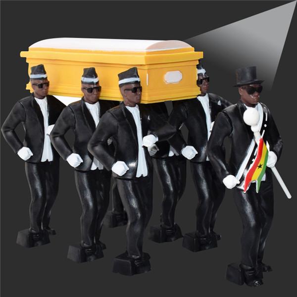 Buy 8pcs Set Fashion Blacks Coffin Dance Team Figure Blacks Carry The ...