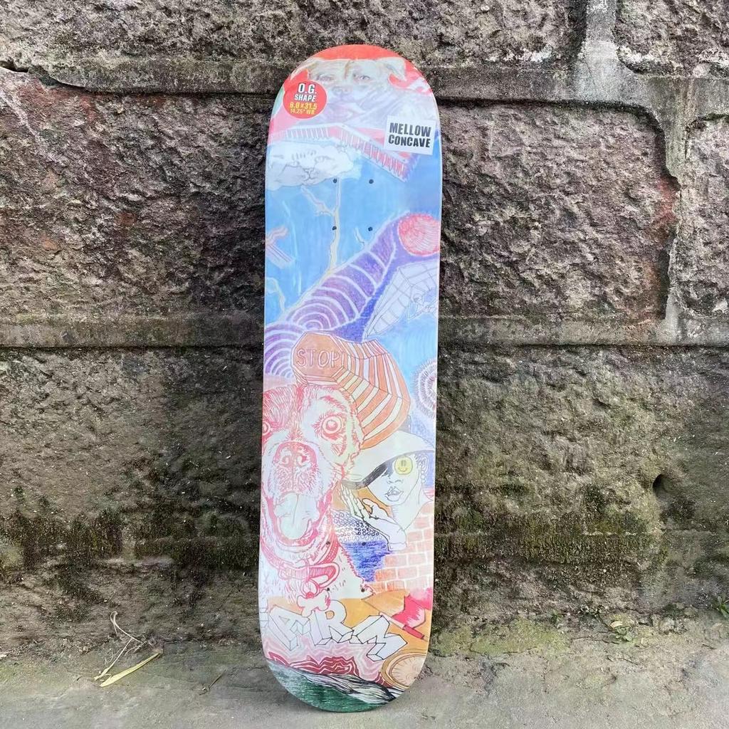 Satın alın Transverse Skateboard 7-Layer Canada Wood Deck Three-layer ...