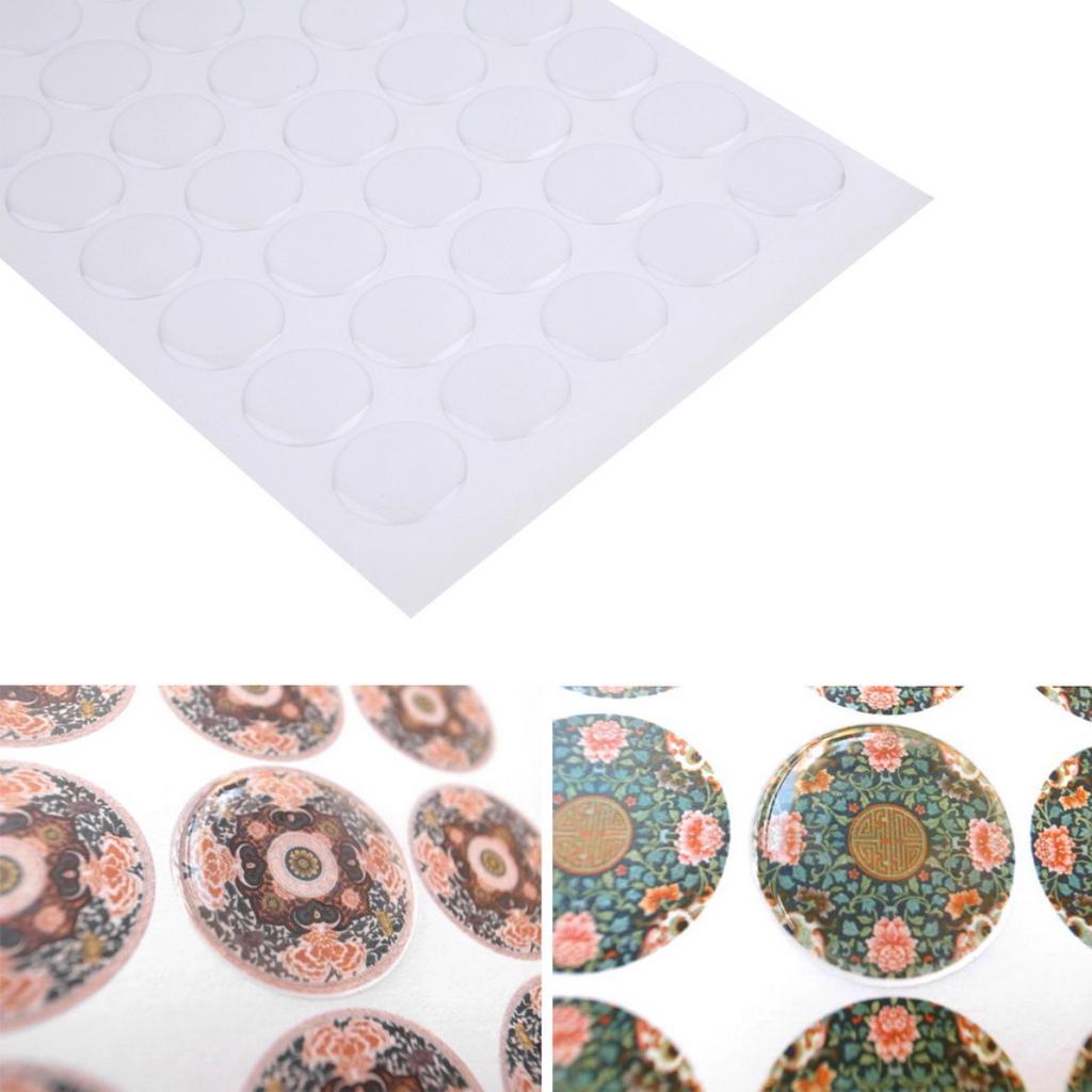 Buy XS 300pcs 1 Inch Transparent Dome Circle Epoxy Stickers Crystal ...