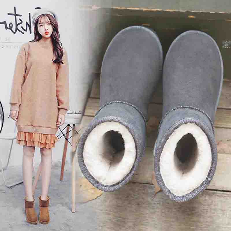 Buy Snow Boots Women's Autumn and Winter Thickening and Velvet Cotton ...