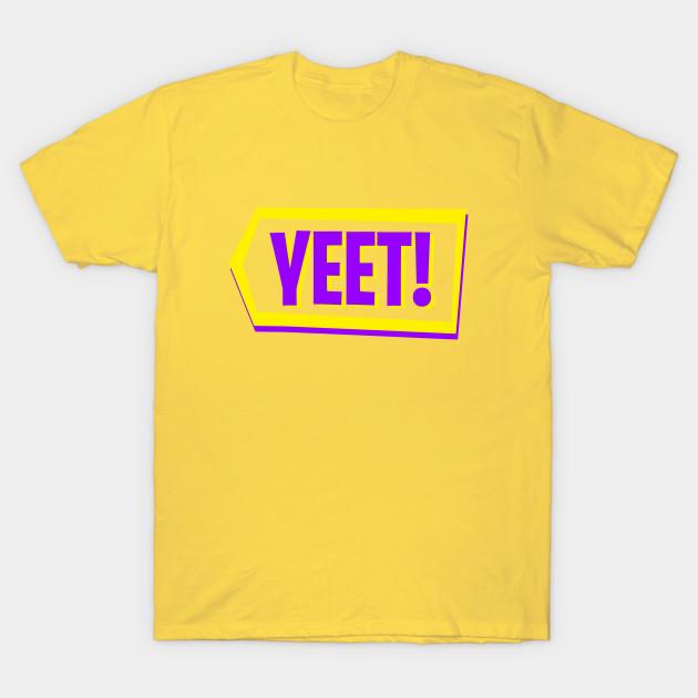 Buy Men Premium Cotton Harajuku T Shirt Yeet Purple Yellow Print Men's ...