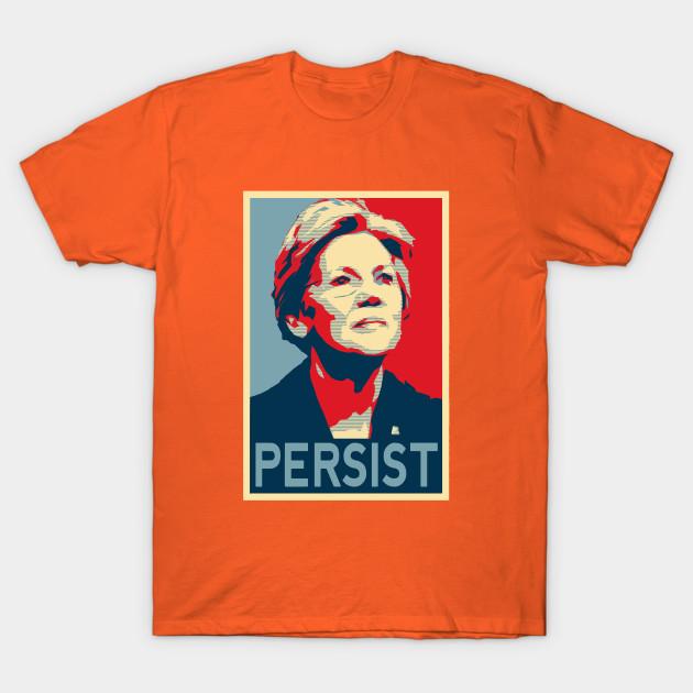 Buy Men Premium Cotton Harajuku T Shirt Elizabeth Warren Persist ...