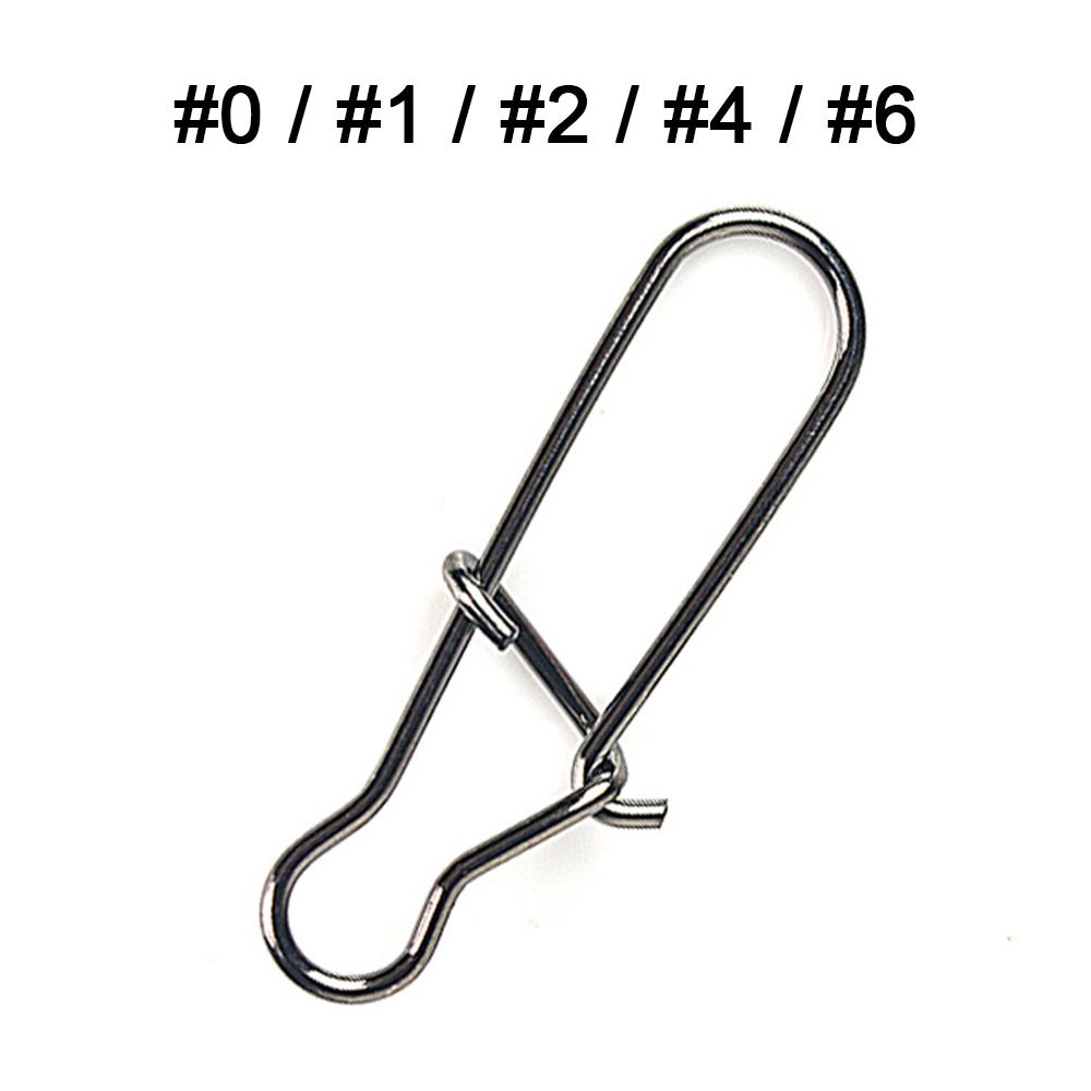 Buy 100Pcs Hooked Snap Pin Stainless Steel Fishing Barrel Swivel Safety ...