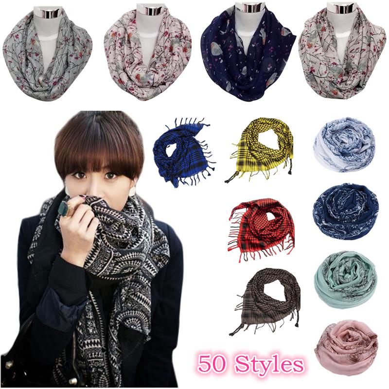 Buy Women Lady Classical Print Scarf Scarves Sun Protection Gauze ...