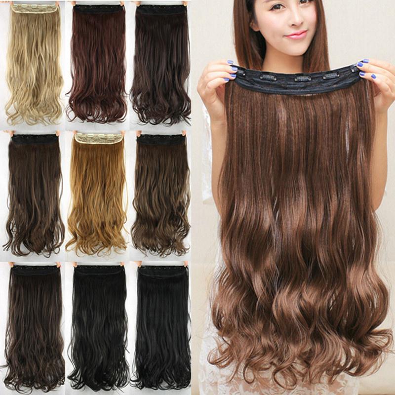 Buy Wavy Hair Extensions Women Golden Black Long High Tempreture ...