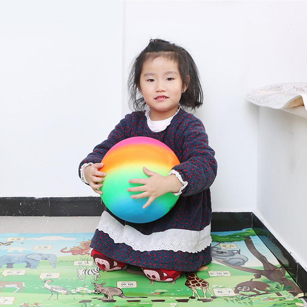 Buy 2pcs 22 CM Thickened Rainbow Balls PVC Sports Play Ball Kickball ...