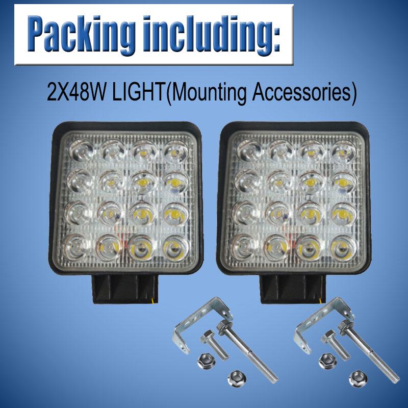 Buy 4 Inch 48w Car Led Light Offroad Spotlight Led Bar Light Car Work ...